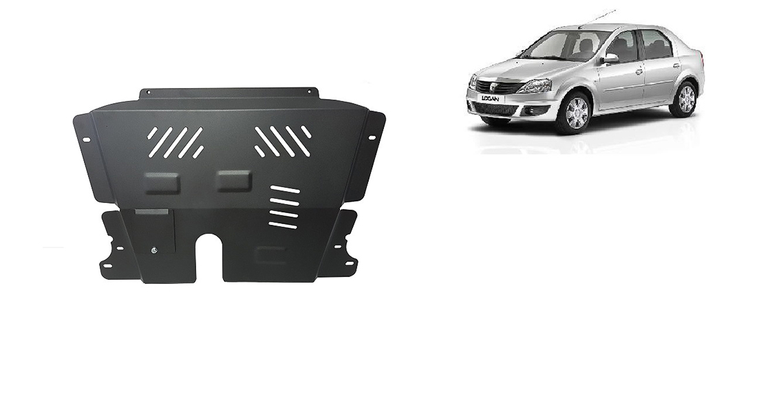 Piastra paramotore di acciaio Dacia Logan 1